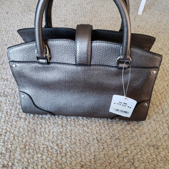 Coach | Bags | Nwt Coach Mercer Satchel 24 Silver Bag | Poshmark